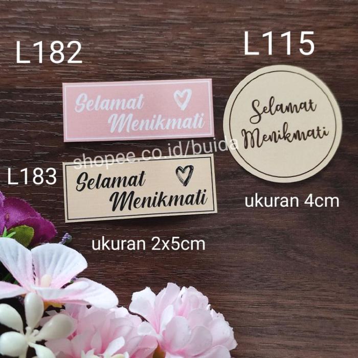 Jual stiker sticker label Selamat Menikmati segel kemasan dus box nasi ...