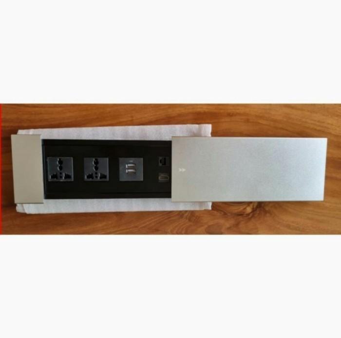 Jual TABLE TOP POWER SOCKET STOP KONTAK MEJA SAKLAR MEJA SILVER ...