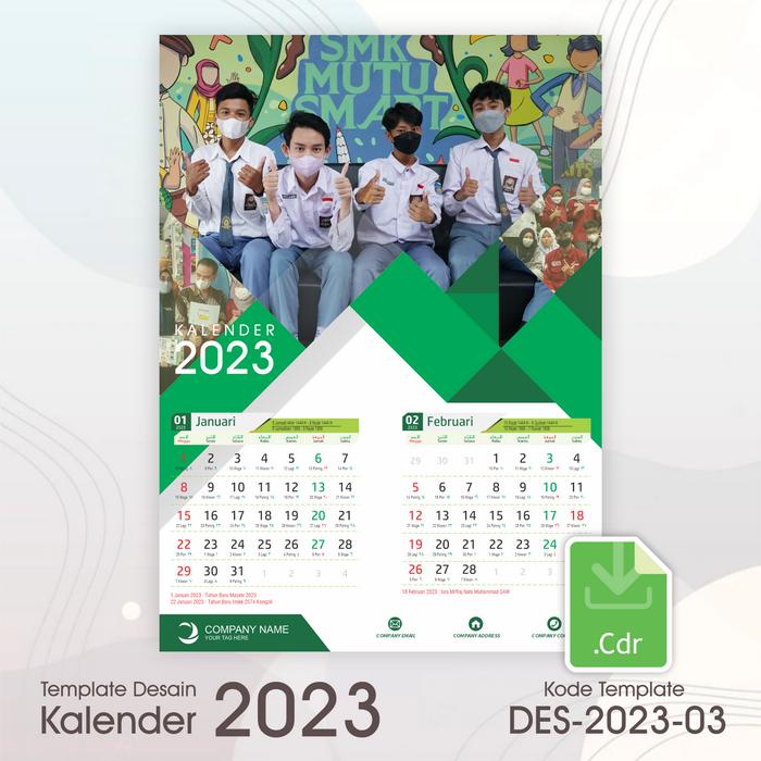 Jual Desain Kalender 2023 Vector DES-2023-03 - Kota Semarang - fadhil ...
