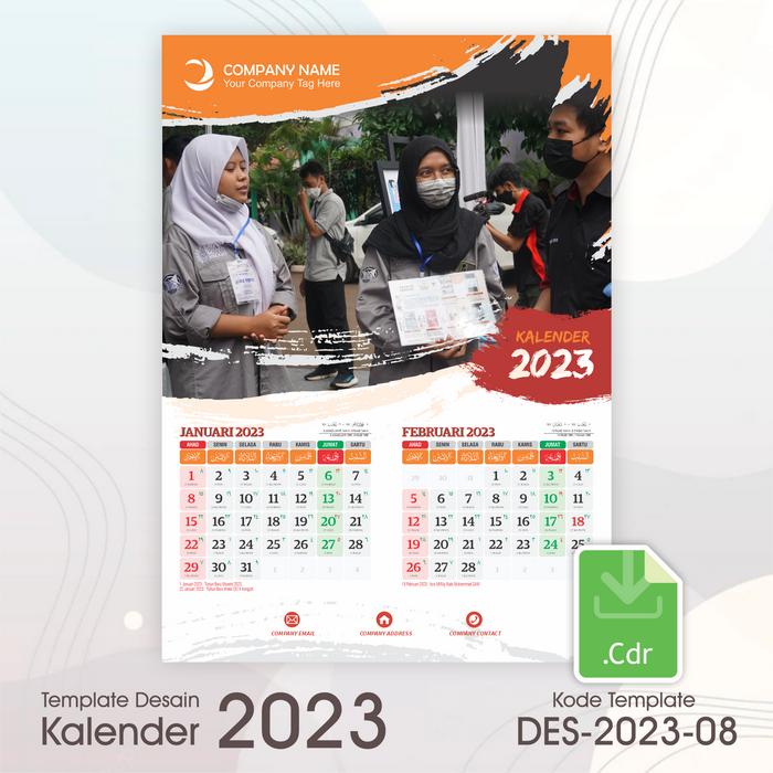 Jual Desain Kalender 2023 Coreldraw DES-2023-08 - Kota Semarang - fadhil template | Tokopedia