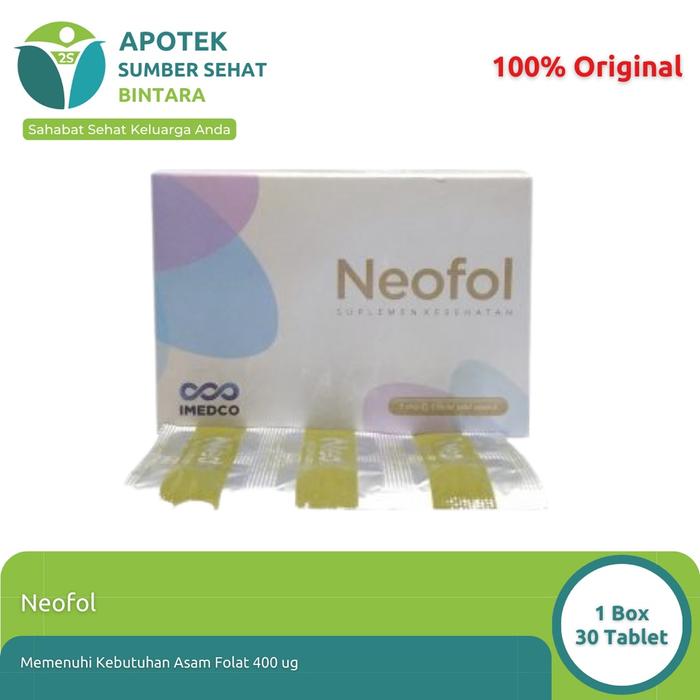 Jual Neofol Asam Folat Vitamin Kehamilan 1 Box 30 Tablet - Kota Bekasi ...