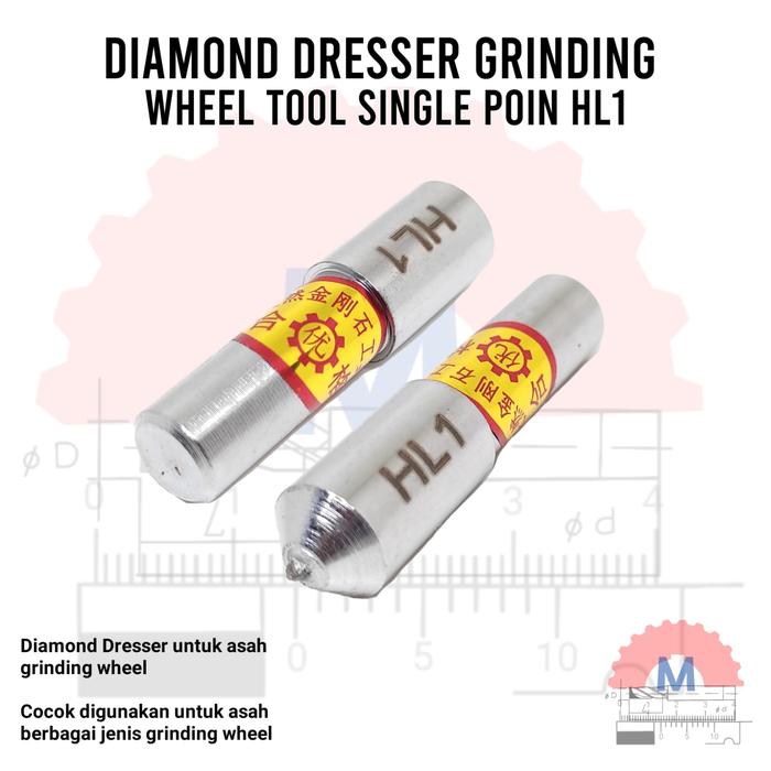 Promo Diamond Dresser Grinding wheel tool single point perata batu ...