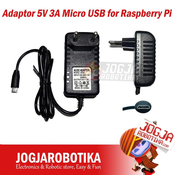 Jual Adaptor 5V 3A Micro USB for Raspberry Pi PSU Raspi - Kota ...