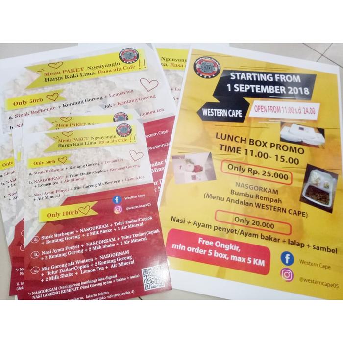 Jual Murah Paket 450 Leaflet Lembar Flyer Hemat Gratis Brosur Desain ...