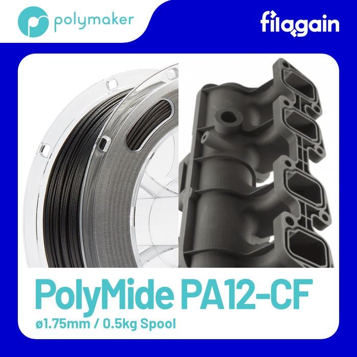 Jual Polymaker PolyMide PA12-CF / Nylon 12 Carbon / 1.75mm / 0.5kg / 3D - Kota Bekasi - Filagain ...