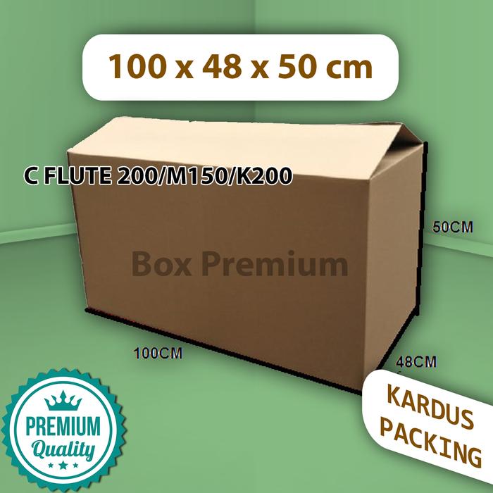 Jual KARDUS DUS BOX PACKING BESAR CFLUTE 100X48X50 CM PINDAHAN TEBAL ...