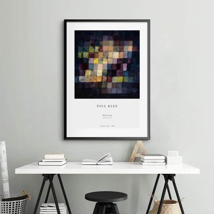Jual Lukisan Dinding -Paul Klee Old Sound-Matte-Frame Hitam 40x60 ...