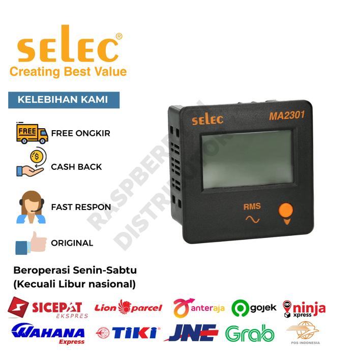 Jual SELEC LCD Ampere Meter 3Phase 4 Wire MA2301 72x72 mm - Jakarta ...