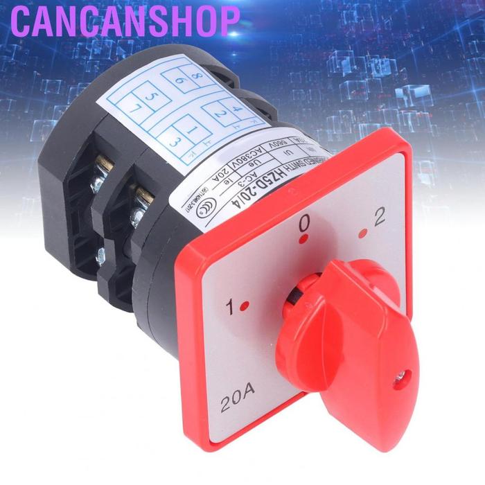 Jual Cancanshop 2 Pole 3 Position Changeover Switch Cam Control ...