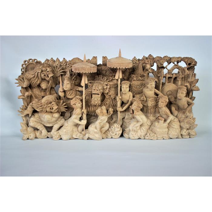 Jual Ukiran Bali Hiasan Dinding Bali Calonarang Ukuran 25 cm x 53 cm x ...