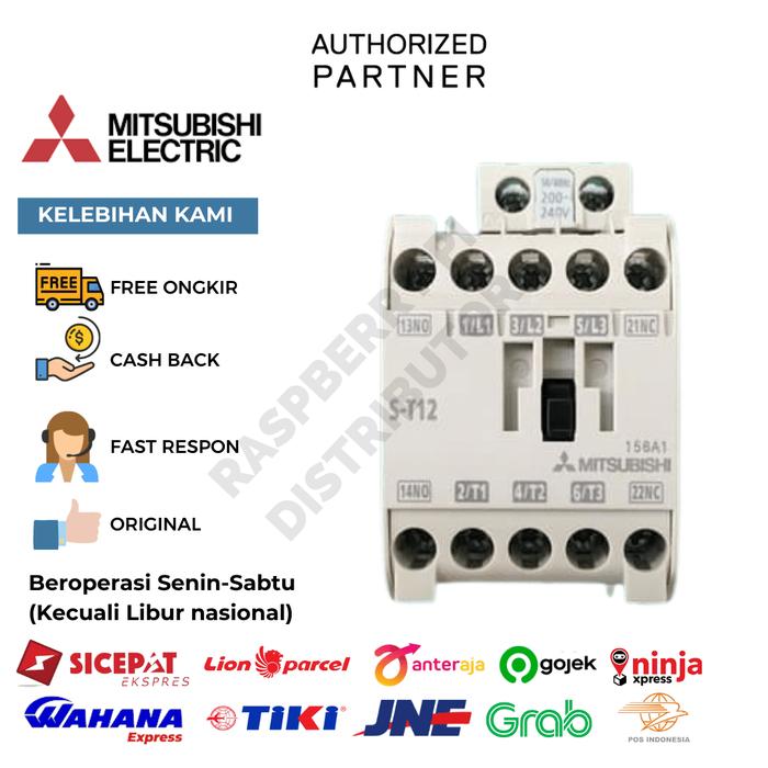 Jual Kontaktor / Contactor Mitsubishi S-T12 220VAC 20A 3 Phase 1NO 1NC - Jakarta Barat ...