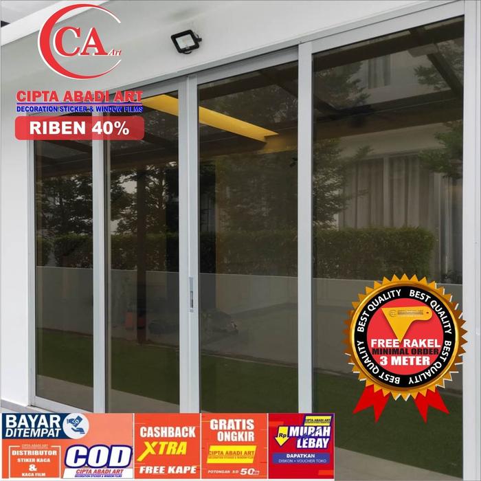 Jual Stiker Kaca Film Riben Rayben Hitam One way Kaca Film Mobil Rumah ...