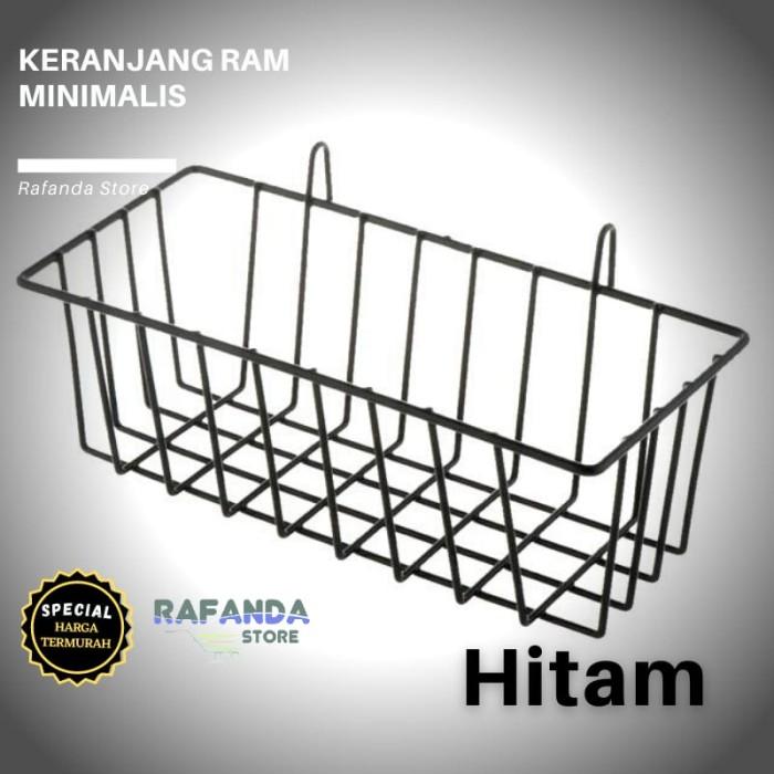 Jual Keranjang besi 23cm kesi rak dinding gantung wall grid hijang Ram ...