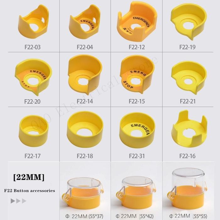 Jual 22mm Switch protective cover emergency stop button PTSent - Kota ...