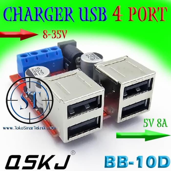 Jual CD016 QSKJ Kit Carger 4 USB Step Down 5V Aki Motor Mobil Panel ...