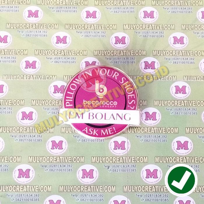 Jual Name Tag Bocorocco – Pin Nama Dada Tanda Pengenal Bocorocco Custom ...
