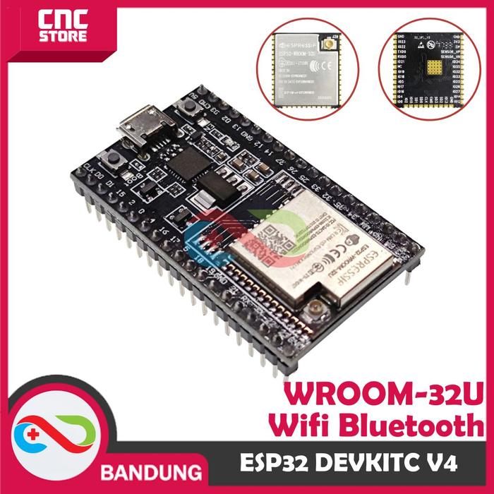 Jual ESP32 ESP-32 DEVKITC V4 WROOM-32U WIFI BLUETOOTH DEVELOPMENT BOARD ...