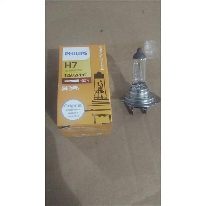 Jual Lampu Bohlam Mobil Halogen H7 12V 55W + 30% Lebih Terang Philips ...