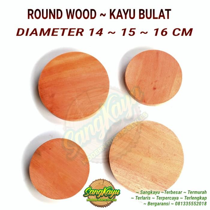 Jual Talenan kayu bulat wooden cutting board tatakan kayu bulat ...