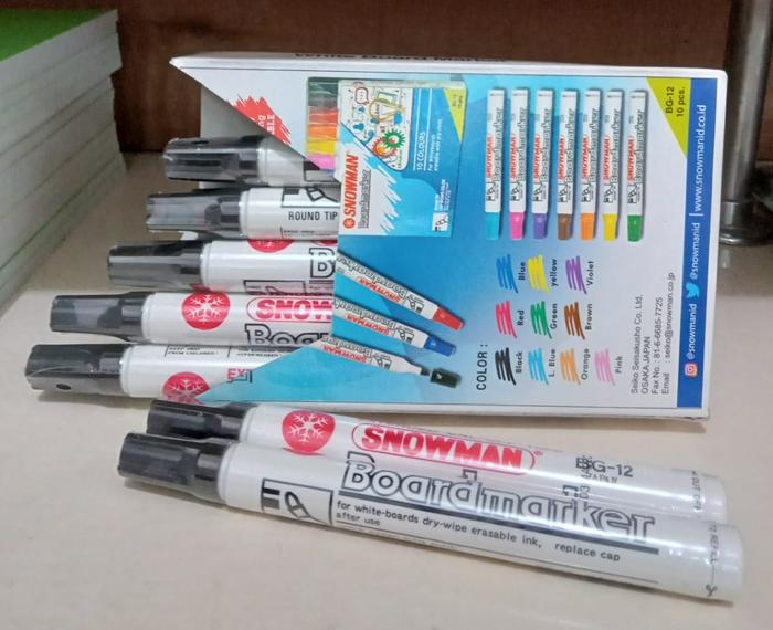 Jual SPIDOL SNOWMAN BOARDMARKER/WHITEBOARD BLACK/HITAM - Kota Medan ...