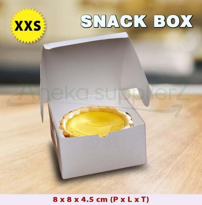 Jual Kotak Kue - Box Kue - Dus Kue - Snack Box - 8x8x4.5 cm- PUTIH ...