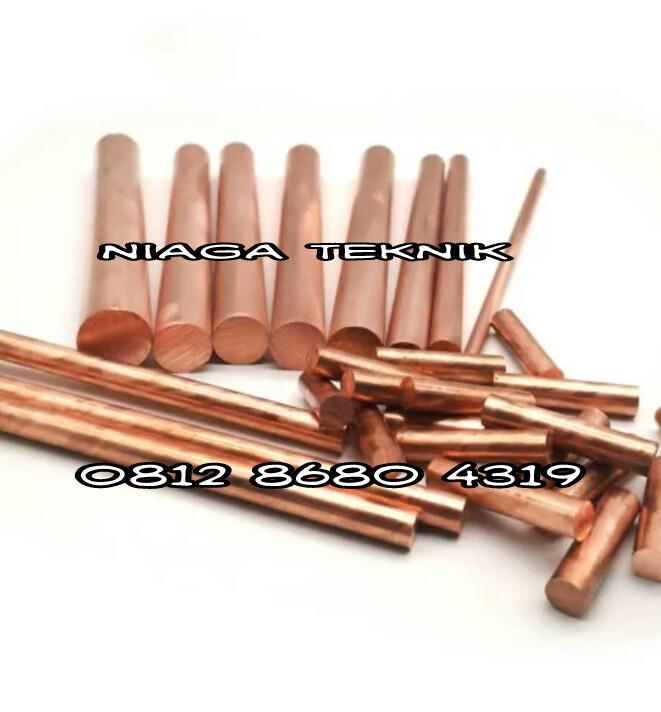 Jual As tembaga grounding rod 1/2 inch 2,5 meter copper rod - Jakarta ...