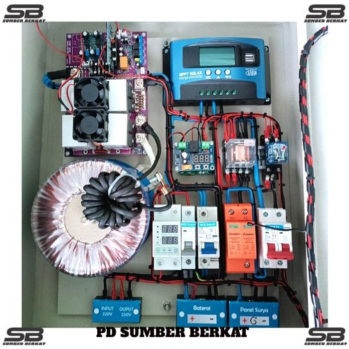 Jual box panel plts hybrid 1300W 1300VA otomatis SCC 100A 24V LF ...