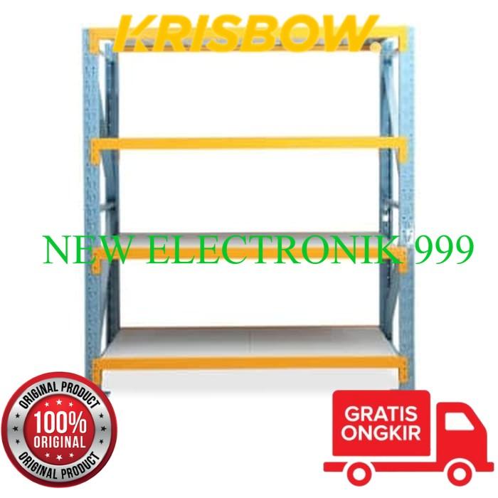Jual KRISBOW STORAGE 4 SHELF RACK 180X60X200CM YLWBLU 294134 - Jakarta ...