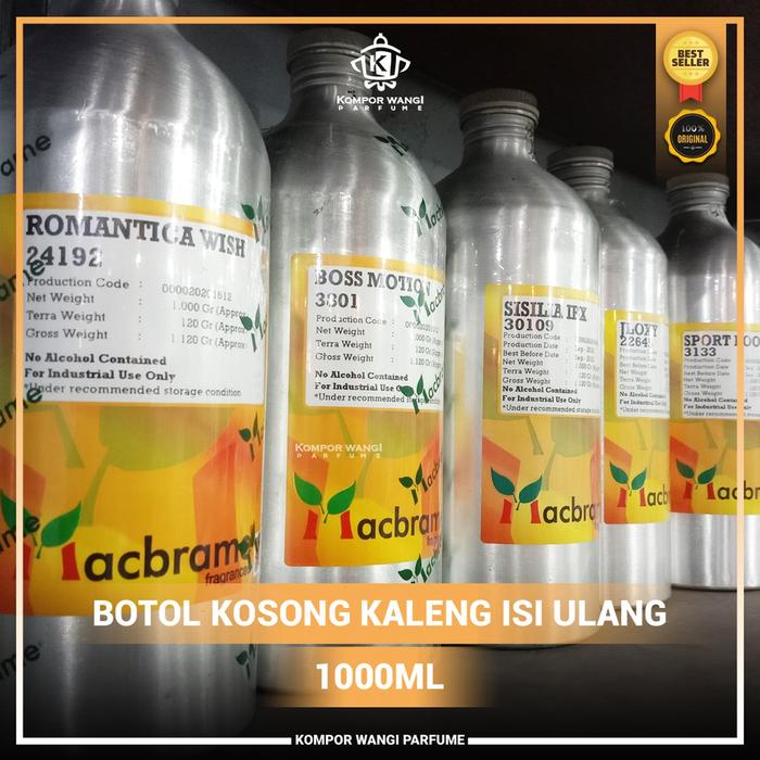 Jual Kaleng 1 Liter Silver Botol Alumunium Kosong Buat Bibit Parfum ...