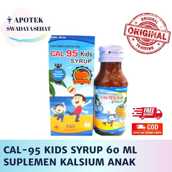 Jual CAL 95 KIDS SYRUP 60 ML - Suplemen Calcium Original Kesehatan ...
