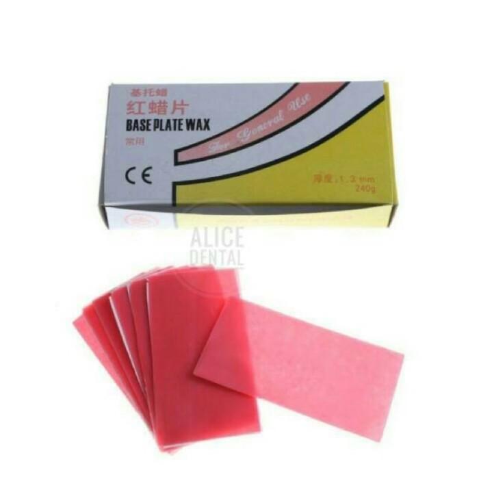 Promo Dental base plate wax merah lilin malam gigi palsu GTL GTP ...