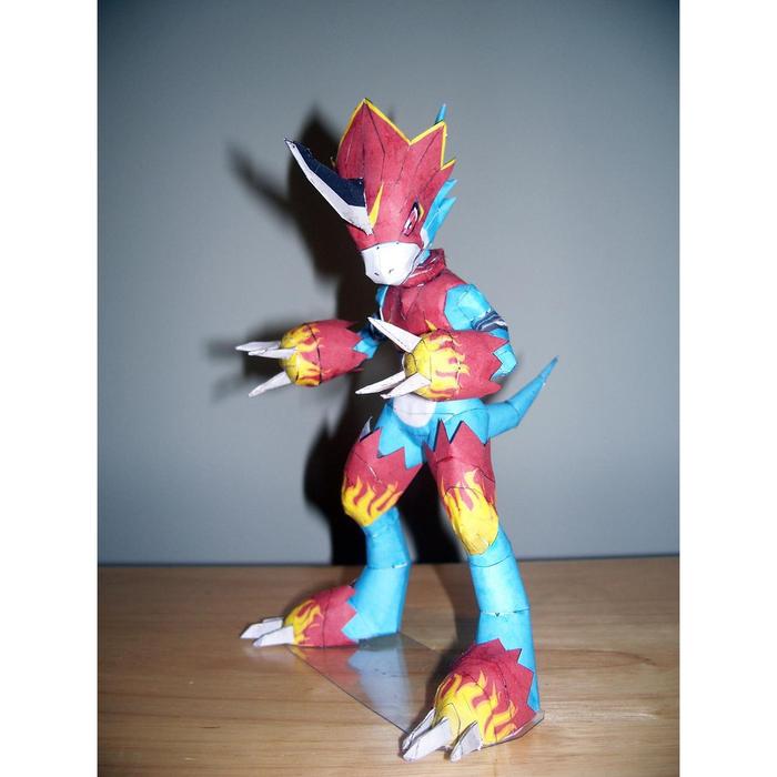 Jual Diy Papercraft Pola Digimon Flamedramon 40Cm Jasmine Paper ...