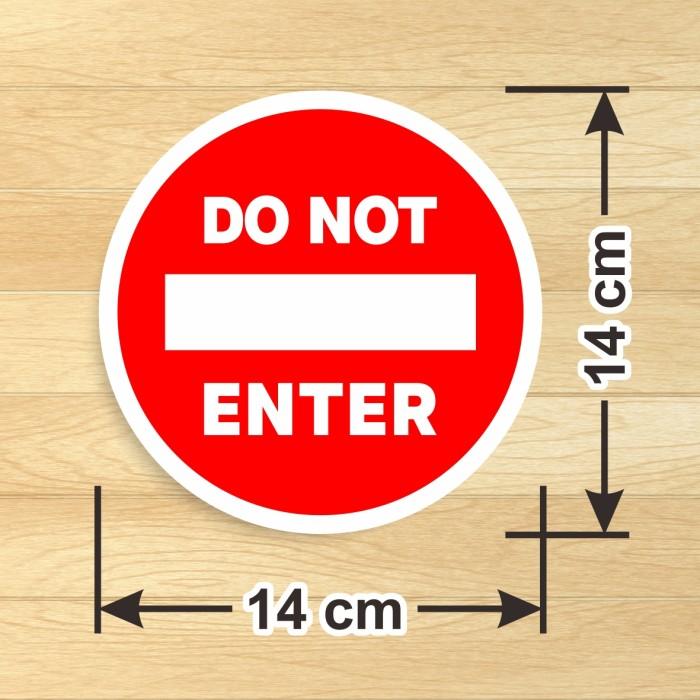 Jual Stiker Vinyl Sign Verboden Sticker Dilarang Masuk Do Not Enter 14 ...