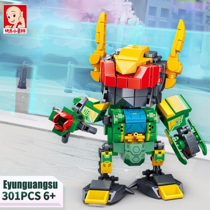 Jual SLUBAN Mainan Rakitan Balok Bangunan Robot KarakterAlfabet Mecha 6 ...