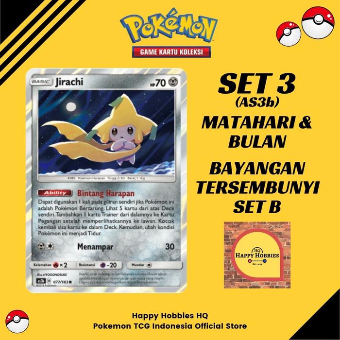 Jual Pokemon TCG Indonesia AS3b 077/183 Jirachi R Foil - Kota Surabaya - Happy Hobbies HQ ...