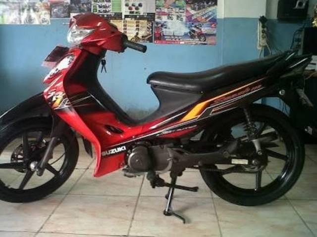 Jual Striping Suzuki smash 110 sr 2008 hitam merah stiker les body ...