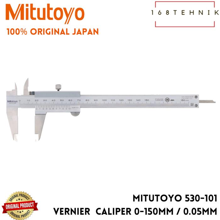 Jual Mitutoyo 530-101 VERNIER CALIPER 150 MM / 0.05 MM SIGMAT 6" MANUAL ...
