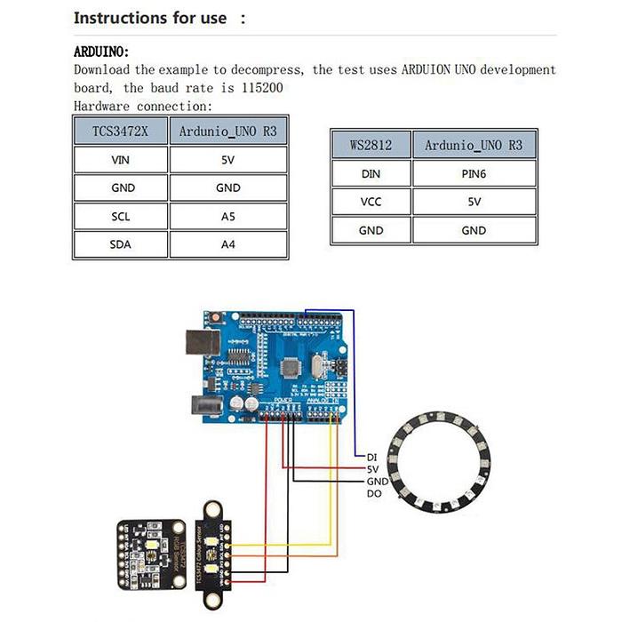 Jual Sensor Pengenalan Warna Tcs230 Tcs3200 Ule Iic Untuk Stm32 Dc 3.3 ...