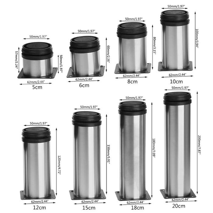 Jual Stainless Steel Adjustable Table Support Feet For Furniture PTSent ...