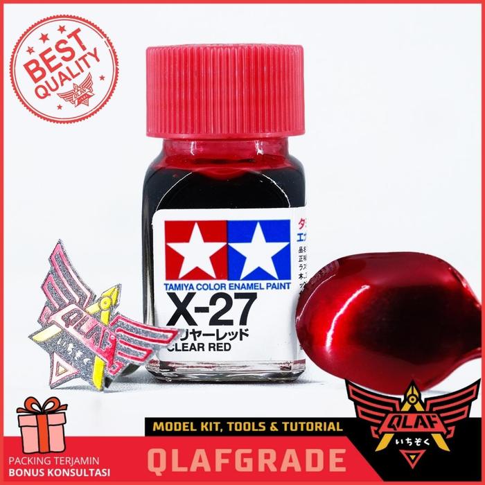 Jual Tamiya Enamel X-27 Clear Red - cat Gundam model Kit paint - Kota ...