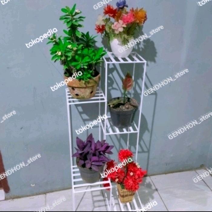 Jual RAK TANAMAN BESI / STANDING POT BUNGA 5 SUSUN / RAK POT BUNGA 5 ...