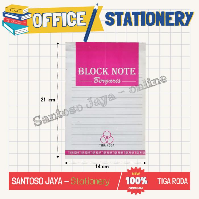 Jual Block Note TIGA RODA Bergaris A5 - Writing Pad Dengan Garis ...