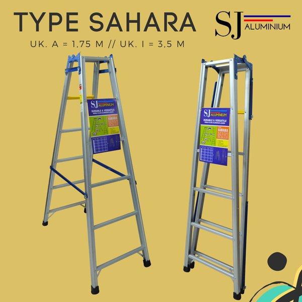 Jual Tangga Lipat Aluminium Ladder Ukuran 1.75 Meter Merk Sahara Biru ...