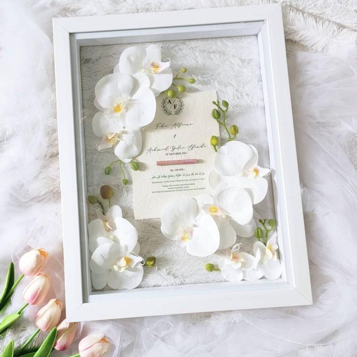 Jual Mahar bunga anggrek transparan, pigura size 30x40cm free packing ...