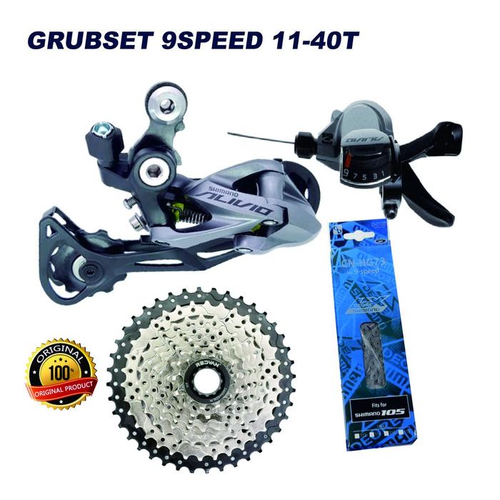 Jual SHIMANO Mini Grupset 9 Speed Alivio Groupset 11T - 40T Sepeda ...