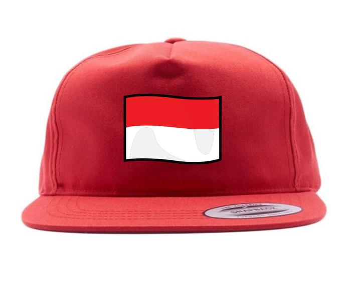 Jual Topi Snapback Cotton Bendera indonesia 3D Merah Putih - Jakarta ...