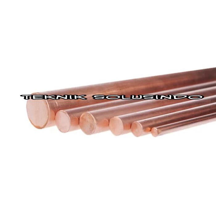 Jual COPPER ROD TEMBAGA 1/2 inch 1 meter (GROUND GROUNDING 1/2" " mtr ...