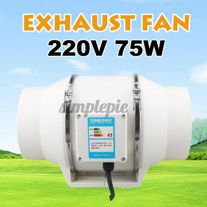 Jual Rotating Inline Silent Duct Fan Exhaust Air Extractor Ventilation ...