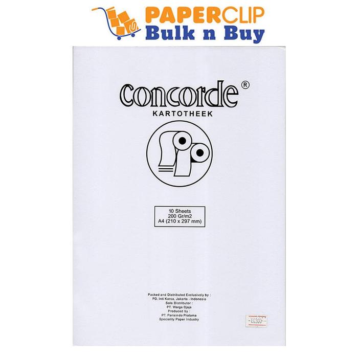 Jual KERTAS COVER A4 KARTOTHEEK CONCORDE 80300 200 ISI 10 - Jakarta ...