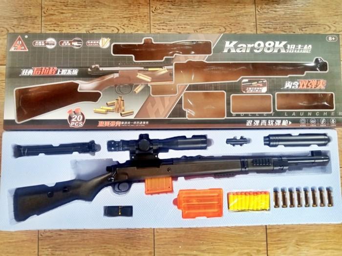 Jual Nerf Gun Karabiner Kar98k Spring Shell Eject Sniper WW2 Bolt ...